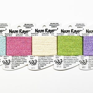 Neon Rays Plus, Cross-stitch, Embroidery, Rainbow Gallery Neon Rays ...
