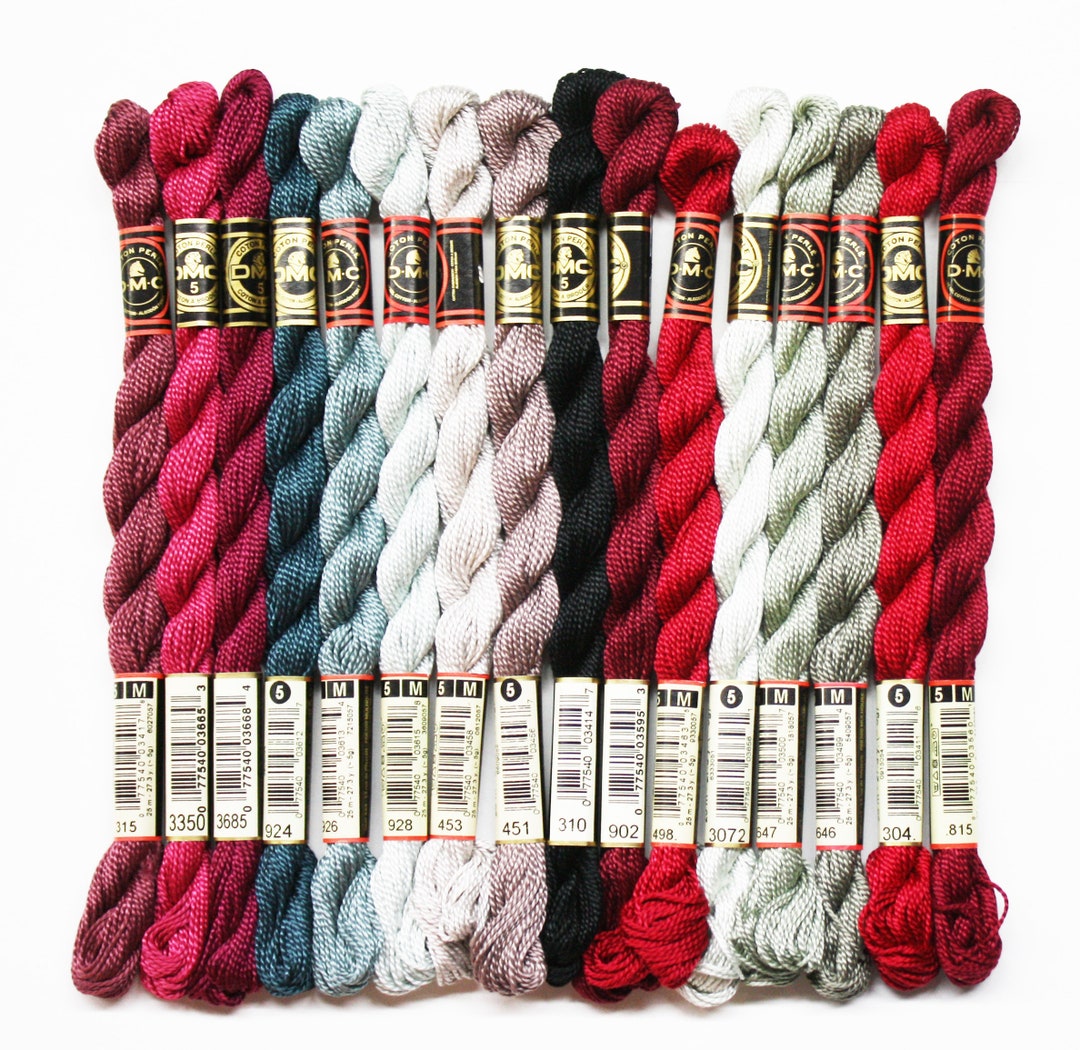 DMC Perle Cotton Skeins, Perle Cotton #5, Perle Cotton Size 5 ...