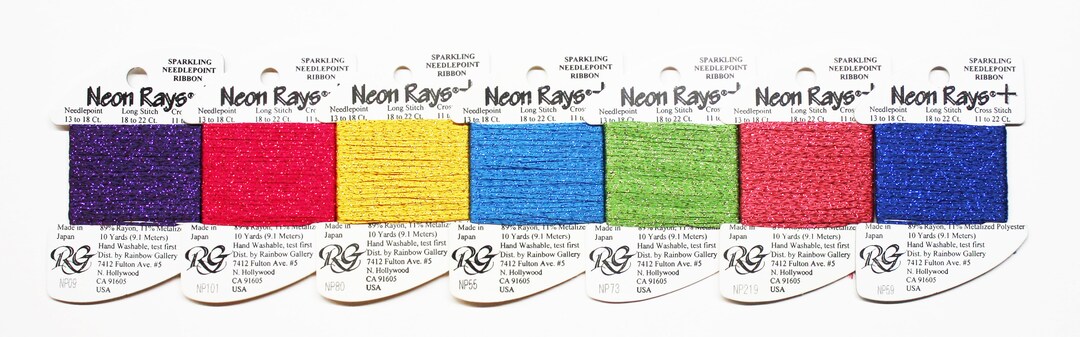 Neon Rays Plus Cross-stitch Embroidery Rainbow Gallery Neon - Etsy