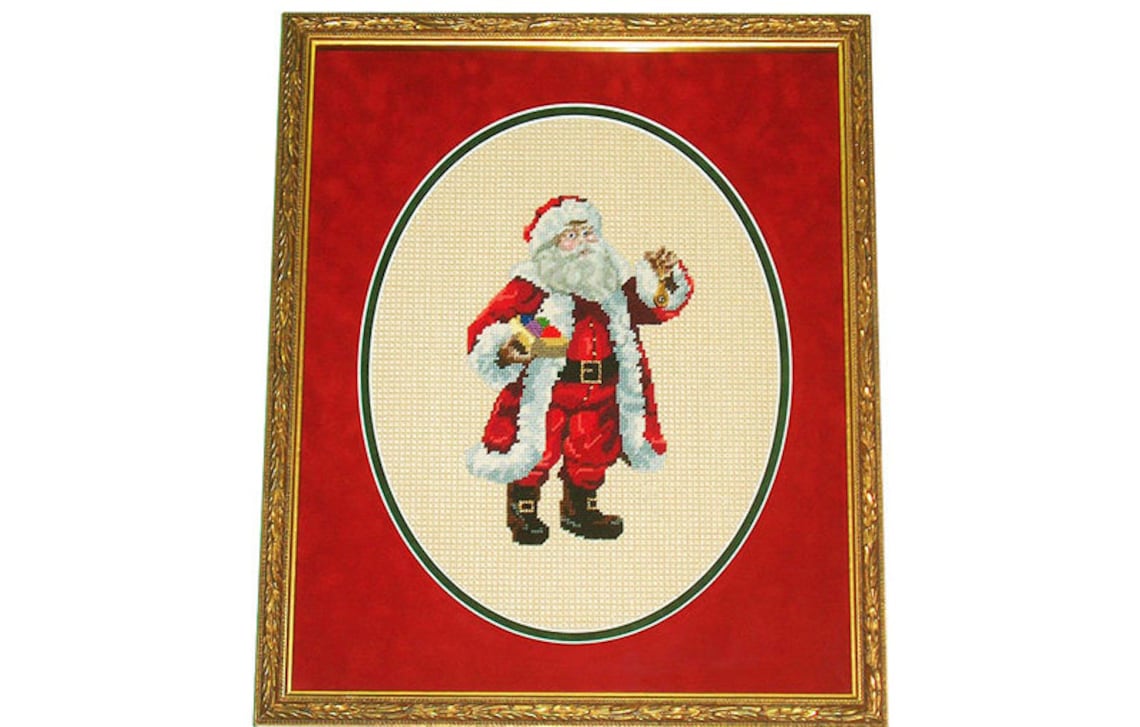Needlepoint Kits Santa Needlepoint Kit Needlepoint Christmas | Etsy