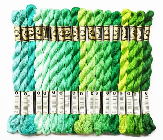 Perle Cotton Size 5 DMC Perle Cotton Yarn Cross-Stitch | Etsy