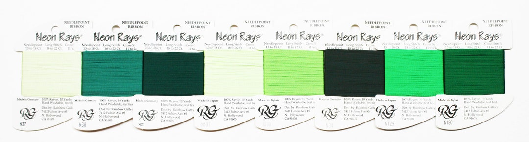 Neon Rays Thread, Rainbow Gallery Neon Rays, Neon Rays Ribbon Thread ...
