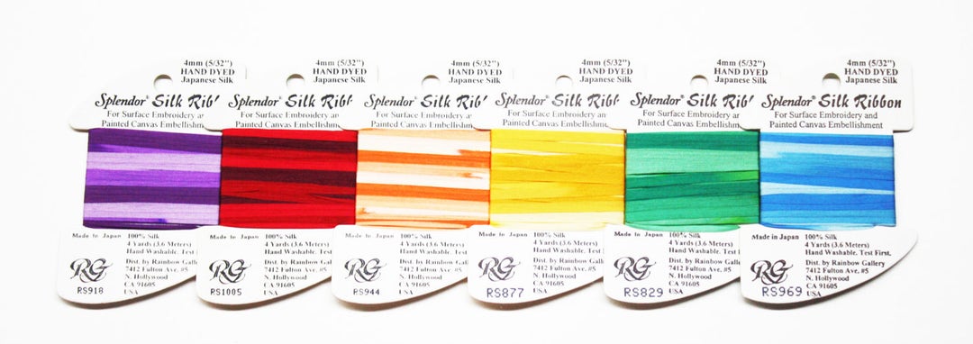 Splendor Silk Ribbon 4.00 Each, Rainbow Gallery Splendor Silk Ribbon ...