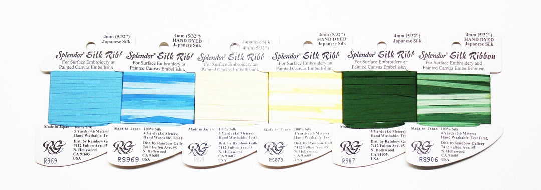 Splendor Silk Ribbon Mix, Rainbow Gallery Splendor Silk Ribbon 4mm ...