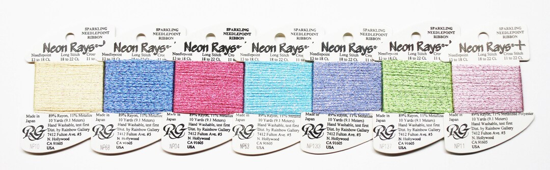 Neon Rays Plus Thread, Metallic Ribbon Thread, Rainbow Gallery Neon ...