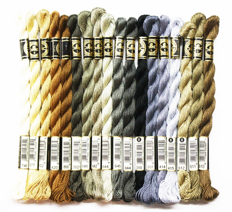 Perle Cotton Size 5 DMC Perle Cotton Yarn Cotton Threads | Etsy