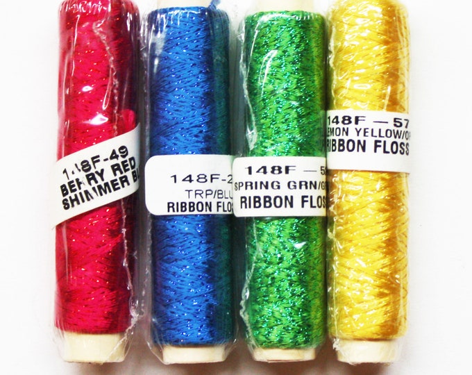 Shimmer Blend Ribbon Floss, Metallic Ribbon Floss, YLI Ribbon Floss ...