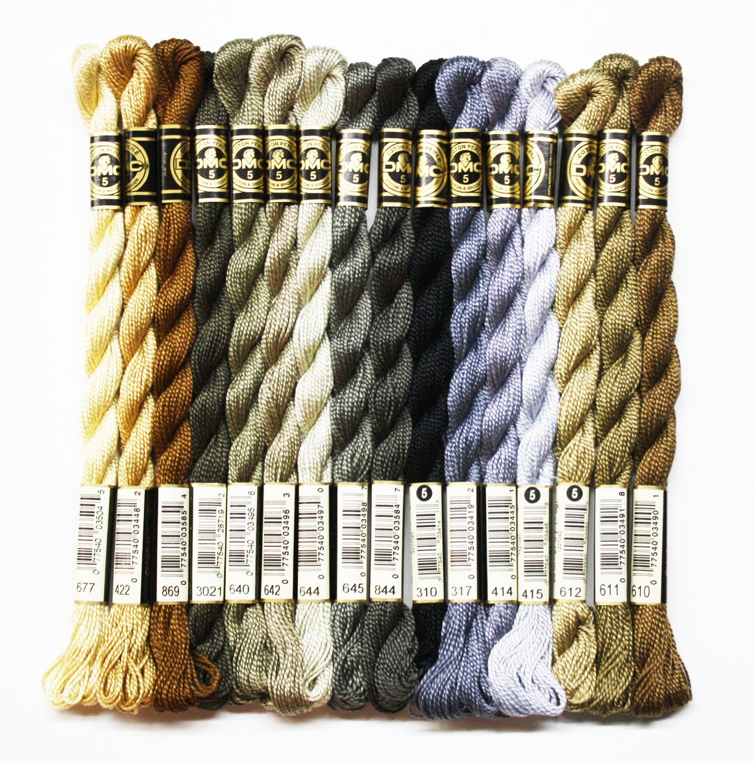 Perle Cotton Size 5, DMC Perle Cotton Yarn, Cotton Threads, Temari ...