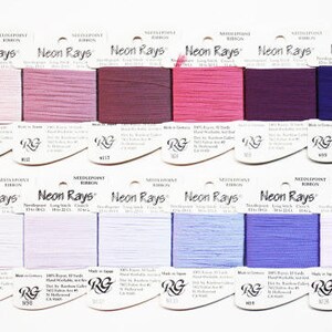 Neon Rays Thread, Rainbow Gallery Neon Rays, Neon Rays Ribbon Thread ...