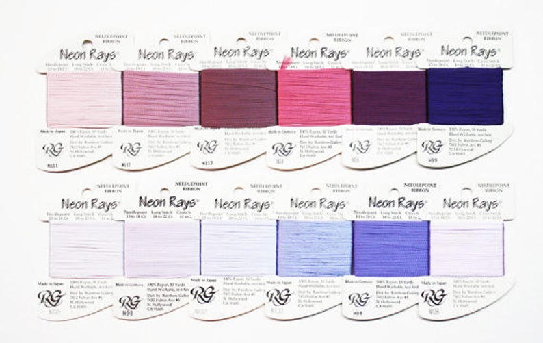 Neon Rays Thread Rainbow Gallery Neon Rays Neon Rays Ribbon - Etsy