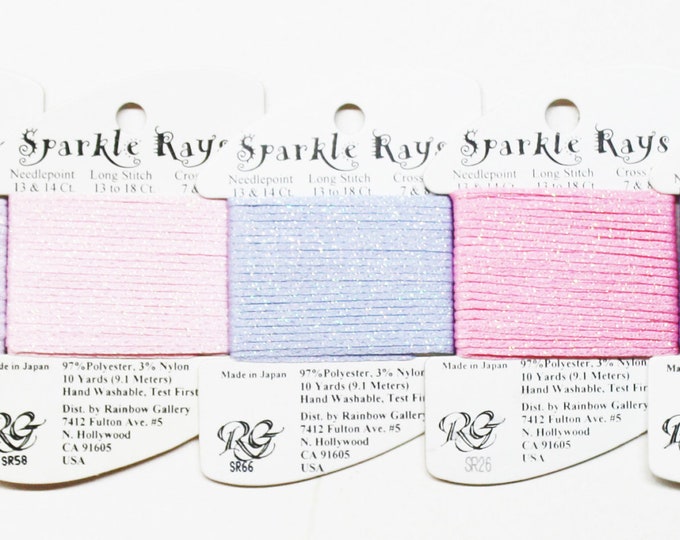 Sparkle Rays, Rainbow Gallery Sparkle Rays Thread, Needlepoint Yarns ...