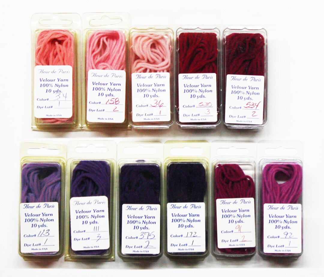 Velour Yarn 2.99 Each, Fleur De Paris Velour Yarn, Velvet Thread ...