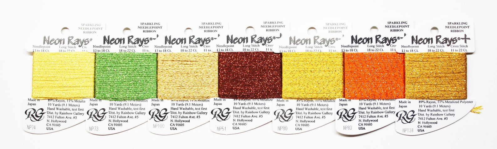 Neon Rays Plus, Cross Stitch Threads, Needlepoint Threads, Rainbow ...