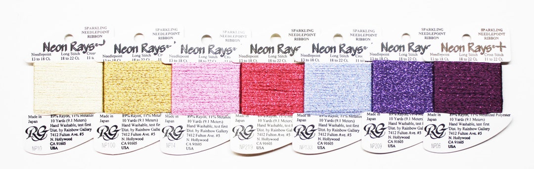 Neon Rays Plus Thread, Rainbow Gallery Neon Rays Plus, Cross-stitch ...