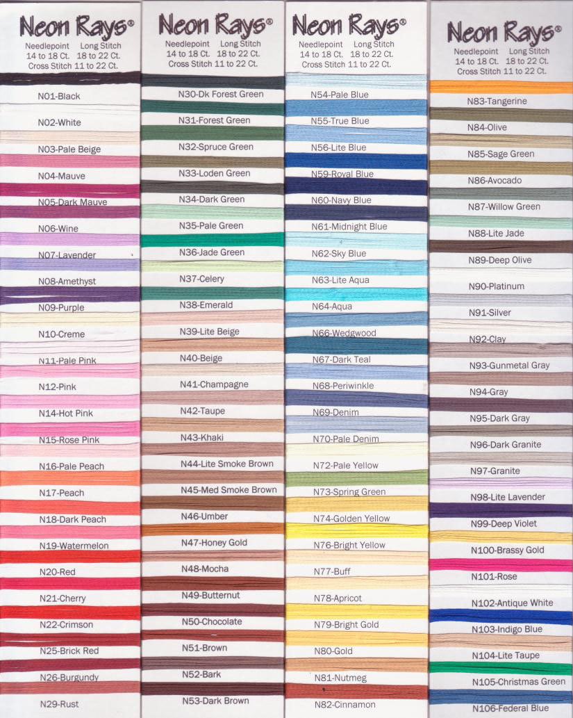 Neon Rays Thread, Rainbow Gallery Neon Rays Ribbon, Needlework Ribbon ...