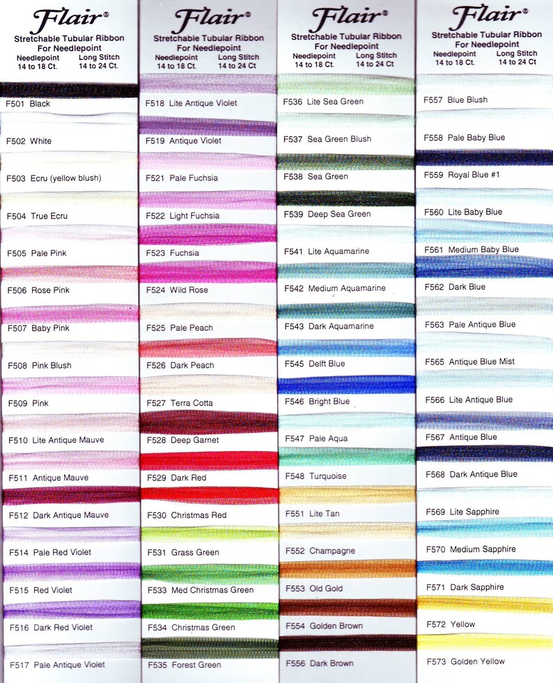 Flair Thread 3.25 Each Rainbow Gallery Flair Netting | Etsy