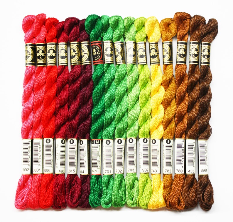 Perle Cotton Size 5 DMC Perle Cotton Thread Cotton Perle 5 | Etsy