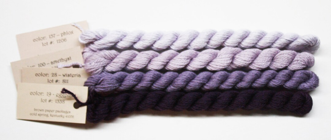 Silk & Ivory Yarn 5.90 Each, Silk Wool Thread Mix, Brown Paper Packages ...