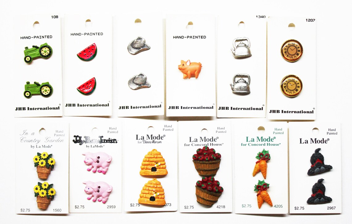 Tractor Buttons Cowboy Hat Buttons La Mode Buttons Country - Etsy
