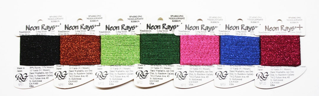 Neon Rays Plus, Rainbow Gallery Ribbon Threads, Metallic Threads for ...