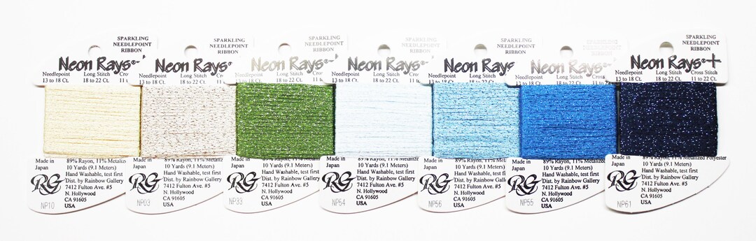 Neon Rays Plus, Rainbow Gallery Neon Rays Plus, Ribbon Threads, Rainbow ...