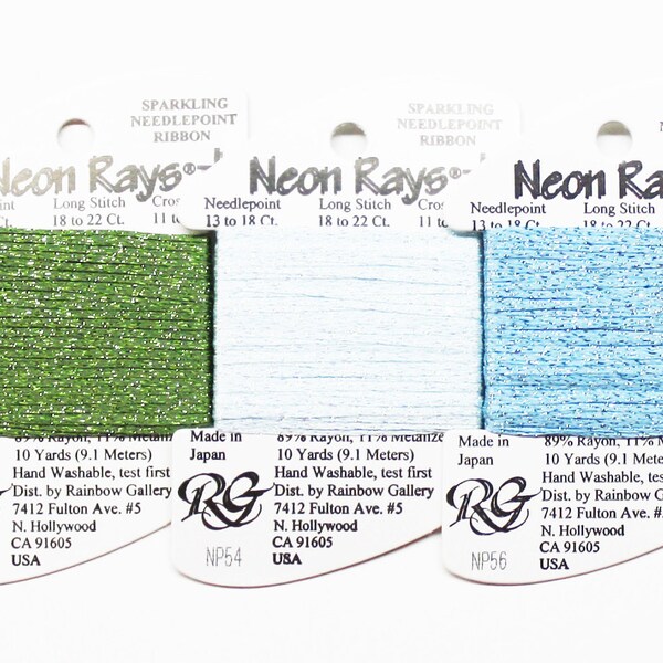 Neon Rays Sparkling Needlepoint Ribbon - Etsy