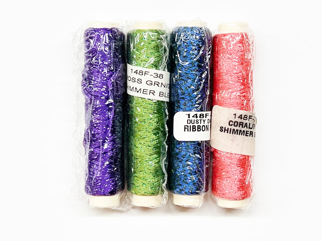 Ribbon Floss Shimmer Blend, YLI Shimmer Blend Ribbon Floss, Ribbon ...