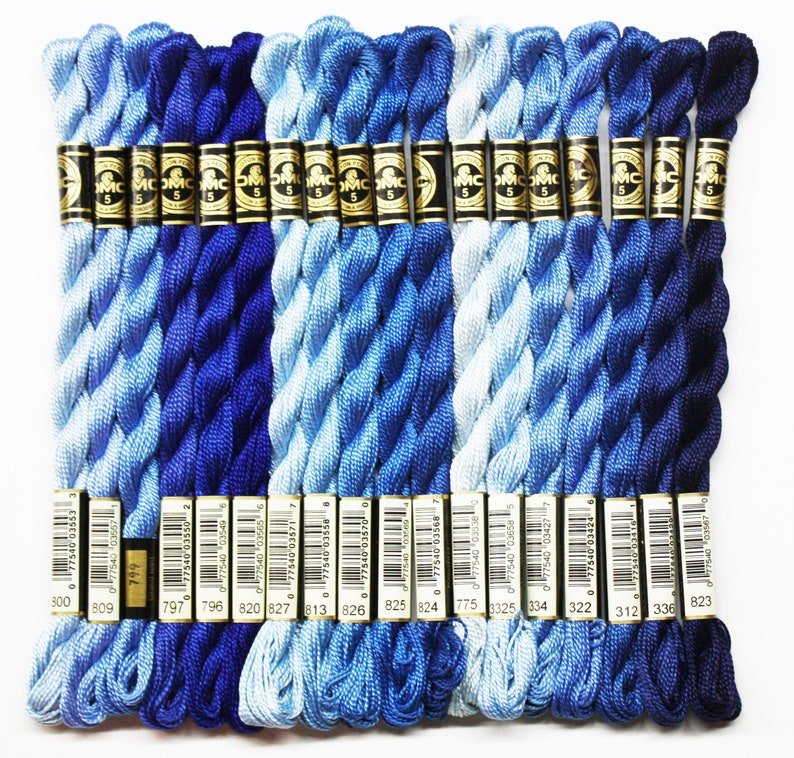 DMC Perle Cotton Thread Perle Cotton Size 5 Cross-Stitch | Etsy