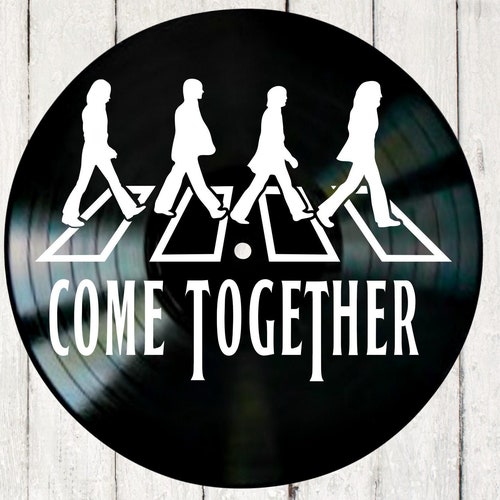 Beatles Come Together Song Lyrics on a Vinyl Record Album - Etsy
