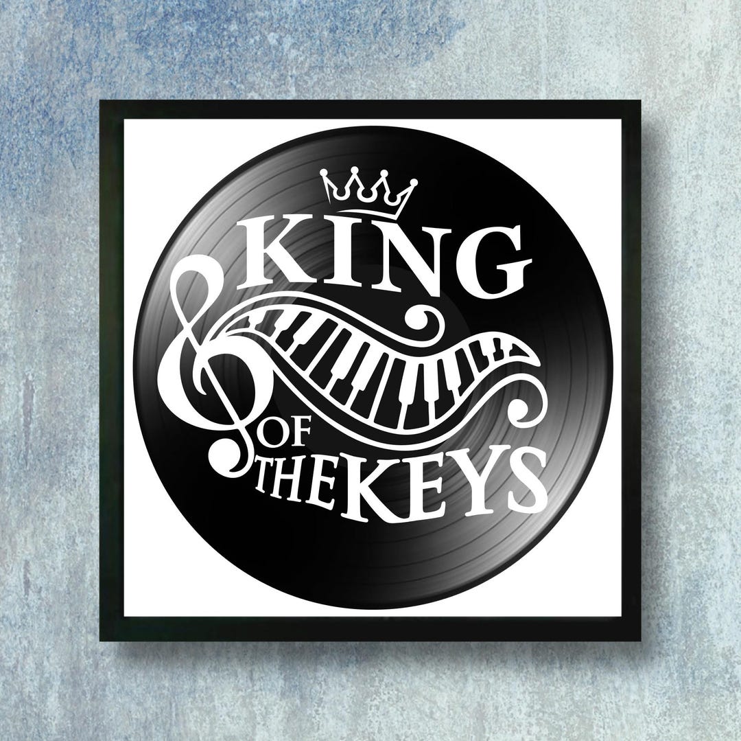 Vinyl Record Music Art, King of the Keys Pianist Gift, Personalization ...