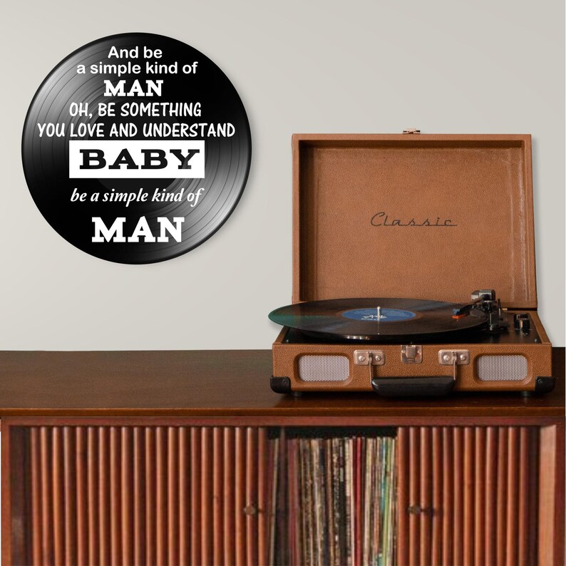 Simple Man Song Lyrics Vinyl Record Art - Southern Rock Decor-framed or ...