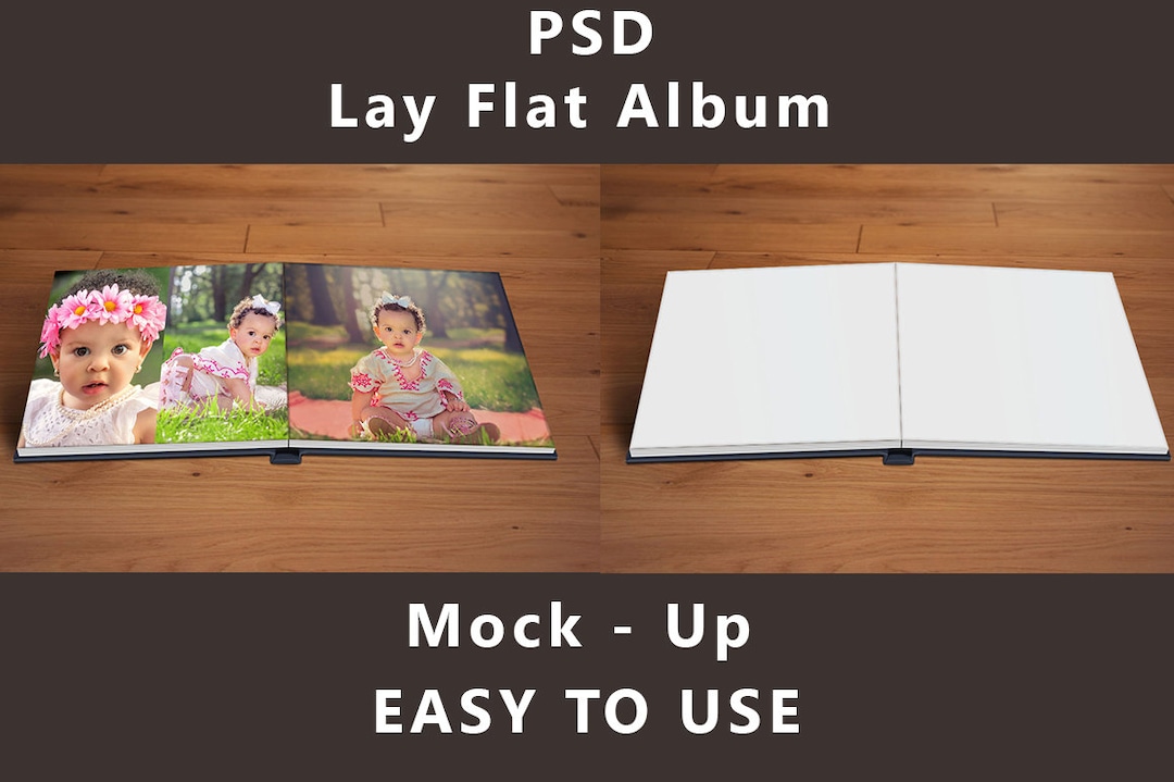 Lay Flat Photo Album - Mock up PSD - Etsy