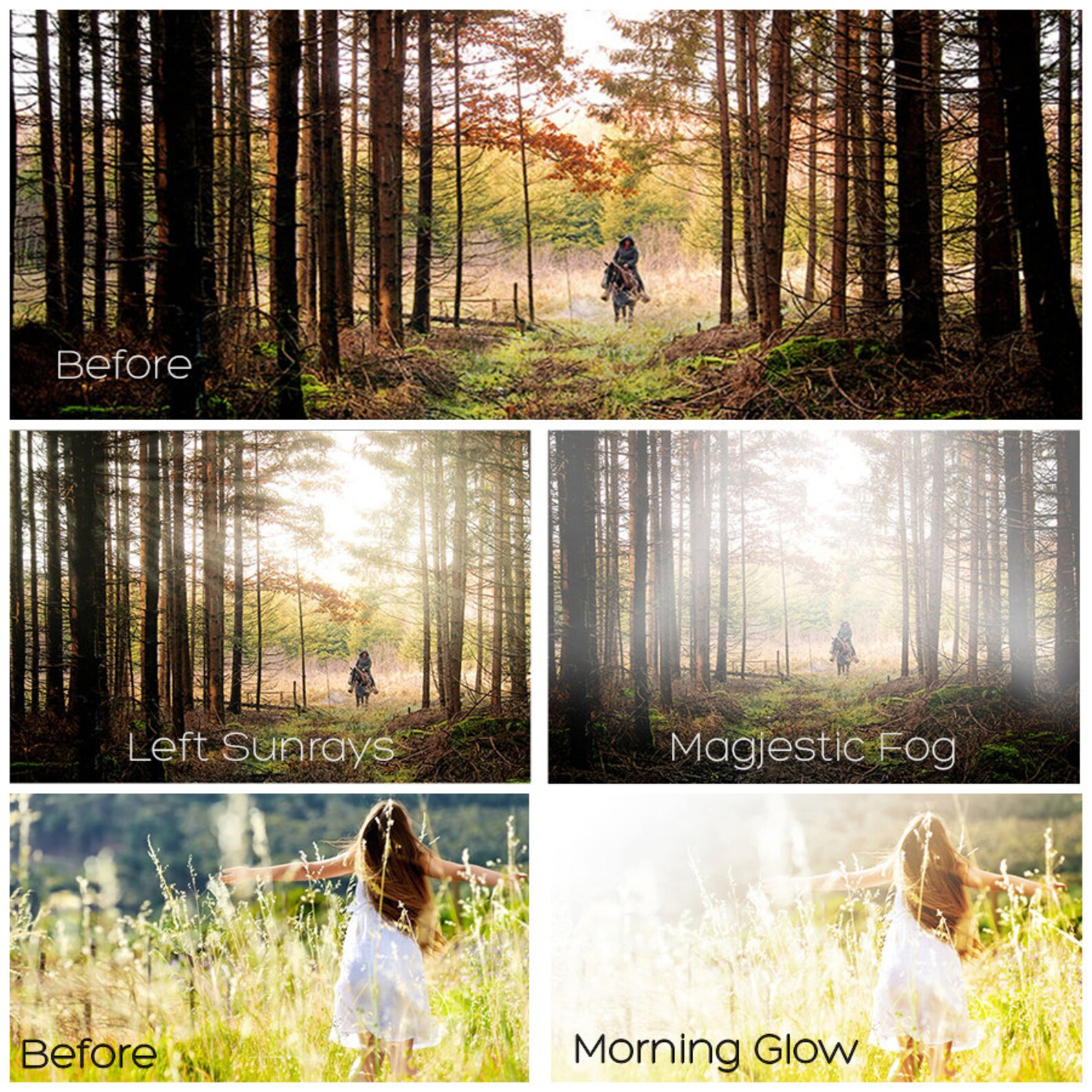 Enchanted Mist Overlays & Photoshop Actions 36 Overlays - Etsy