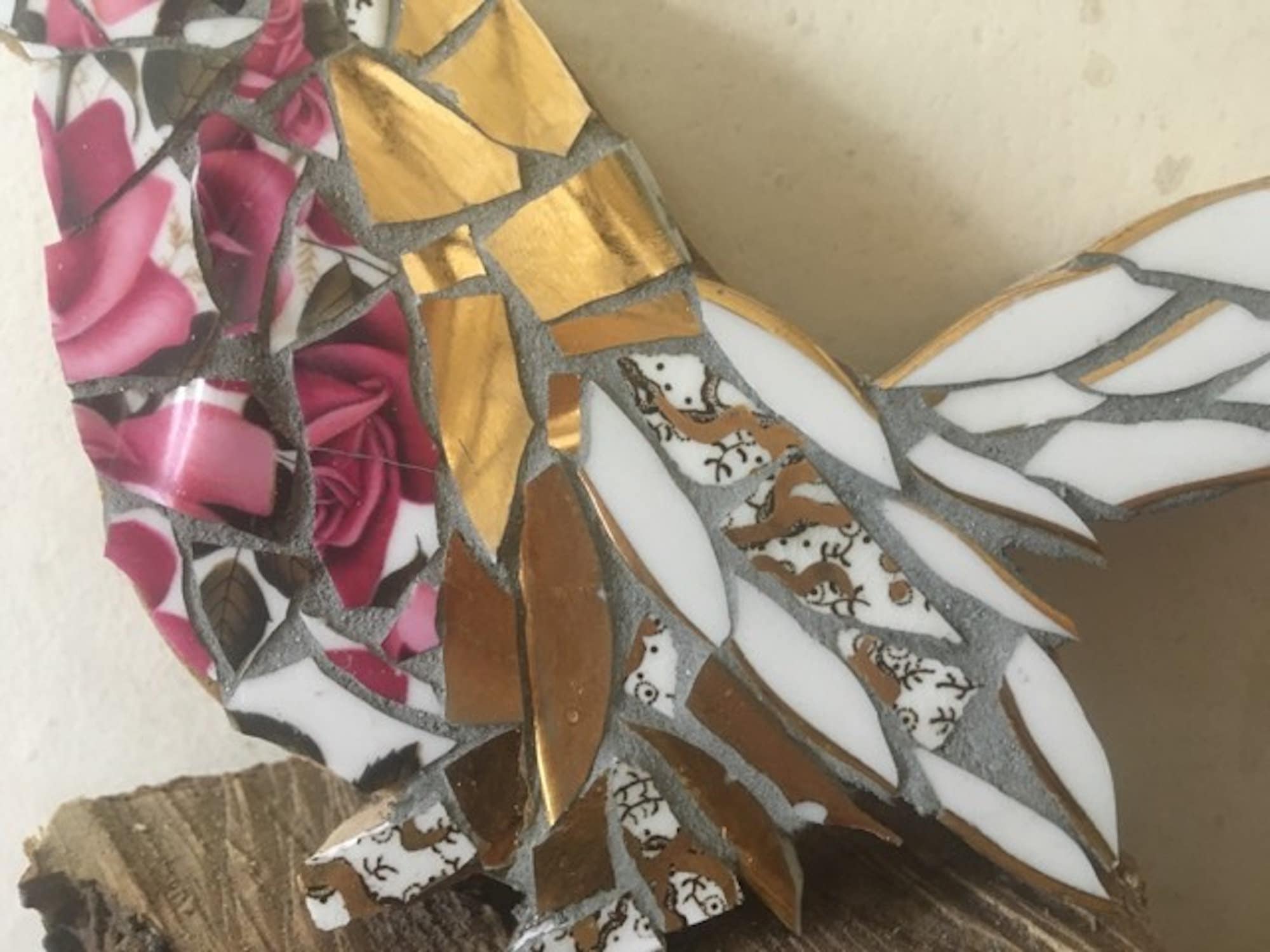 Vintage China Robin Mosaic Large - Etsy UK