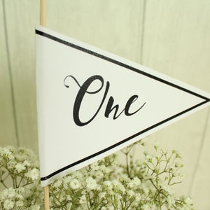 Wedding Table Numbers, Table Number Flags, Table Number Cards, Table ...