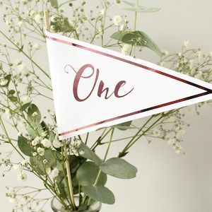 Wedding Table Numbers, Table Number Flags, Table Number Cards, Table ...