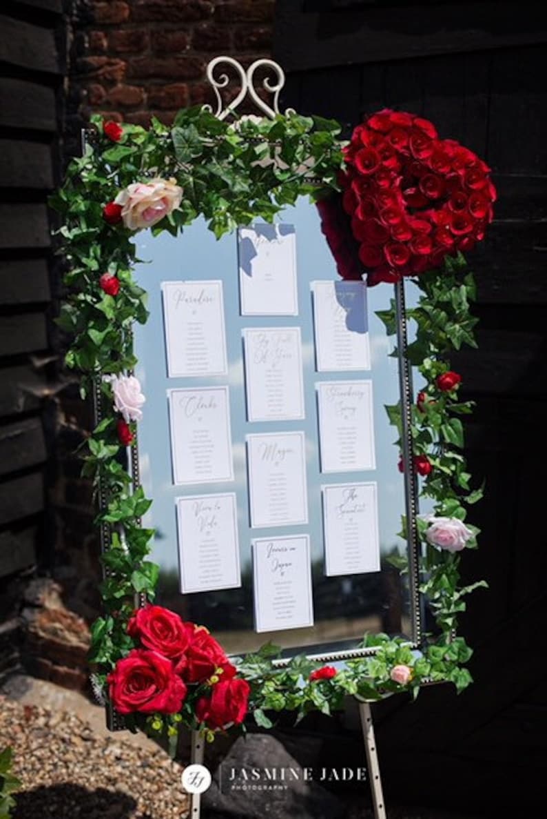 Wedding Table Plan Cards Seating Plan Wedding Seating Chart - Etsy UK