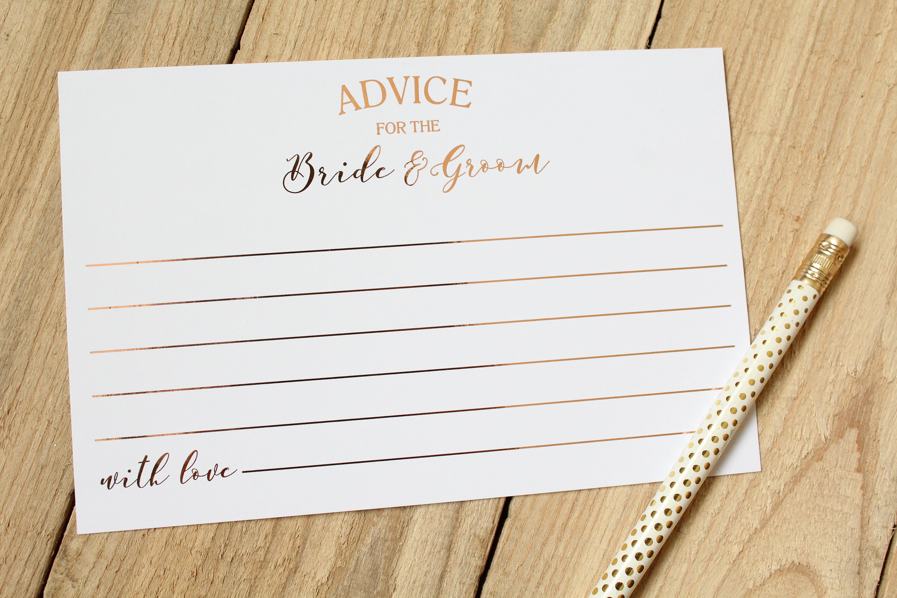 Wedding Advice Cards For The Bride And Groom For Guest Tables Etsy