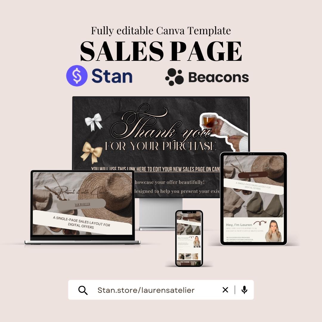 Single-page Sales Page Template for Digital Products | Clean Sales ...