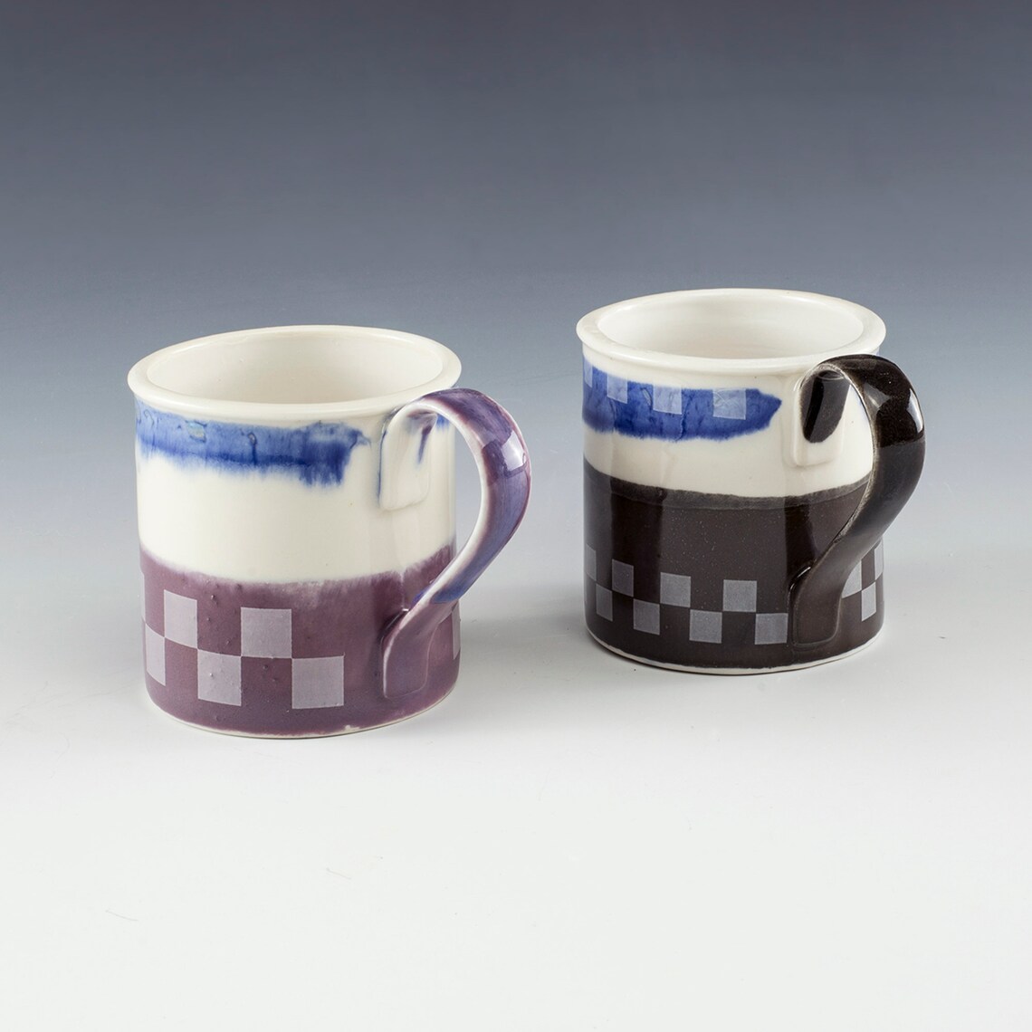 Mugs Set of Two checkers Tin Cup Style Made of - Etsy