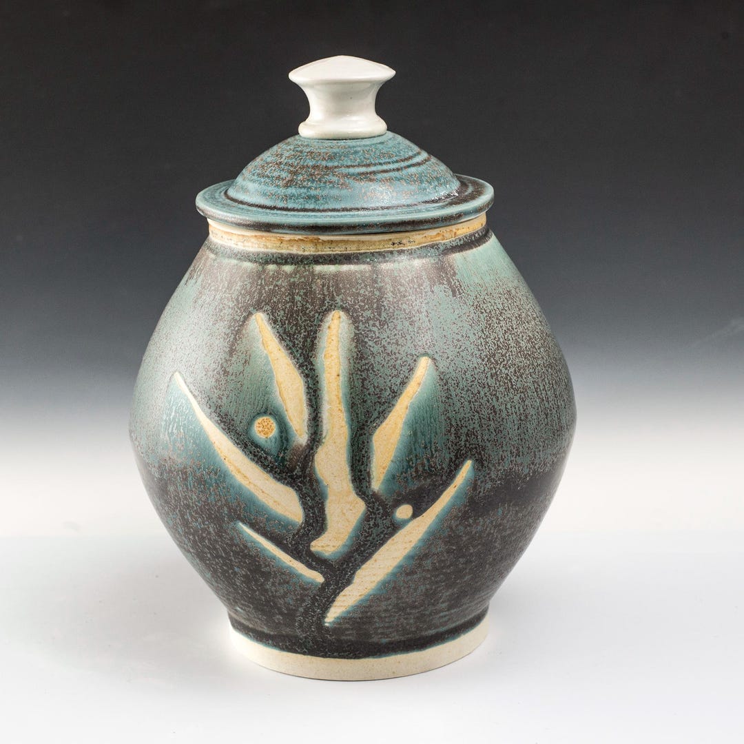 Cookie Jar - Creative Brush Stroke. Beautiful Blend of Turquoise and ...