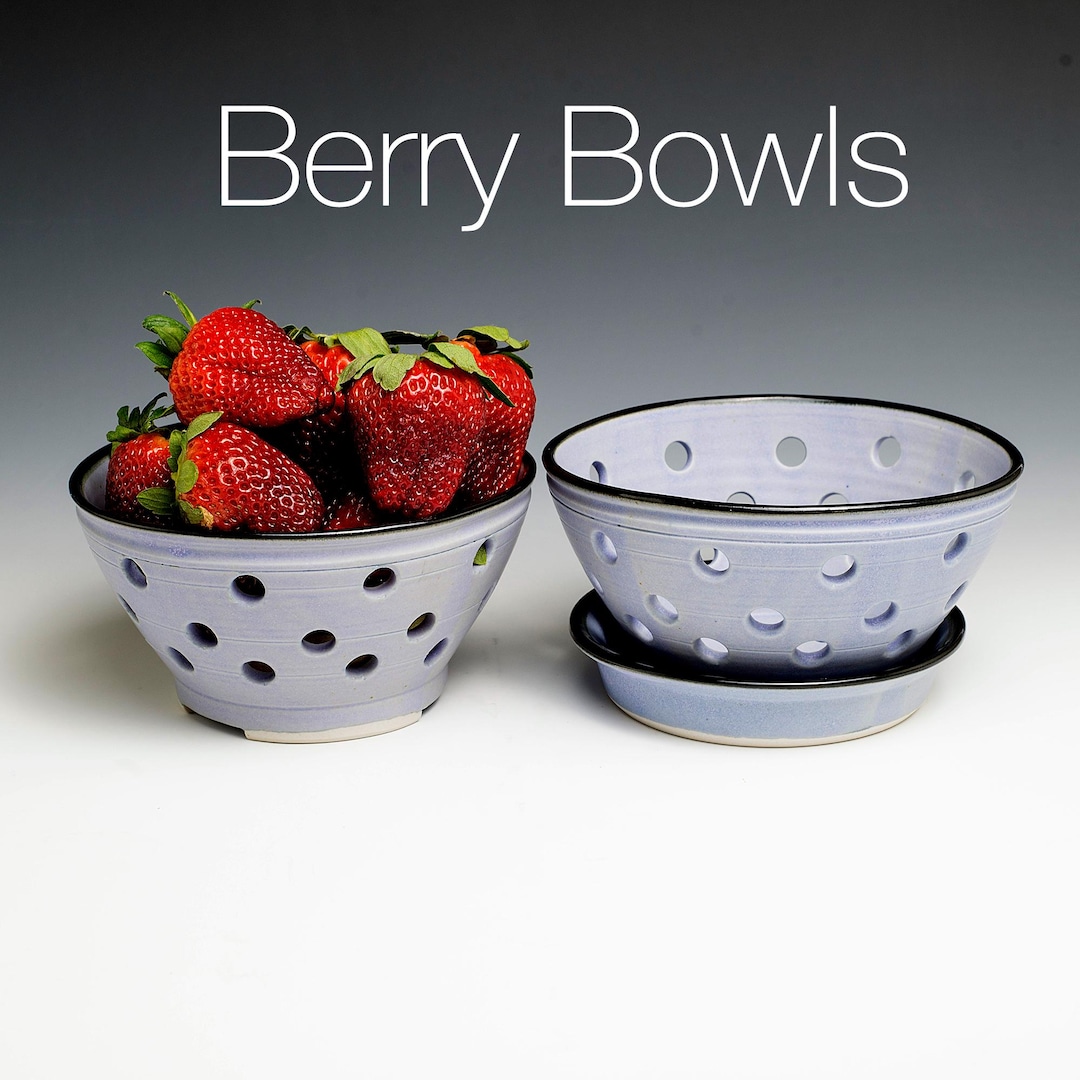 Berry Bowl & Saucer - Lavender Glaze, Back Rim With Matching Saucer ...