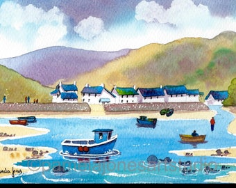 Original Watercolour Painting Pembrokeshire Cottage Wales | Etsy