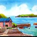 Watercolour Print, Solva Harbour, Pembrokeshire, West Wales, in 10 X ...
