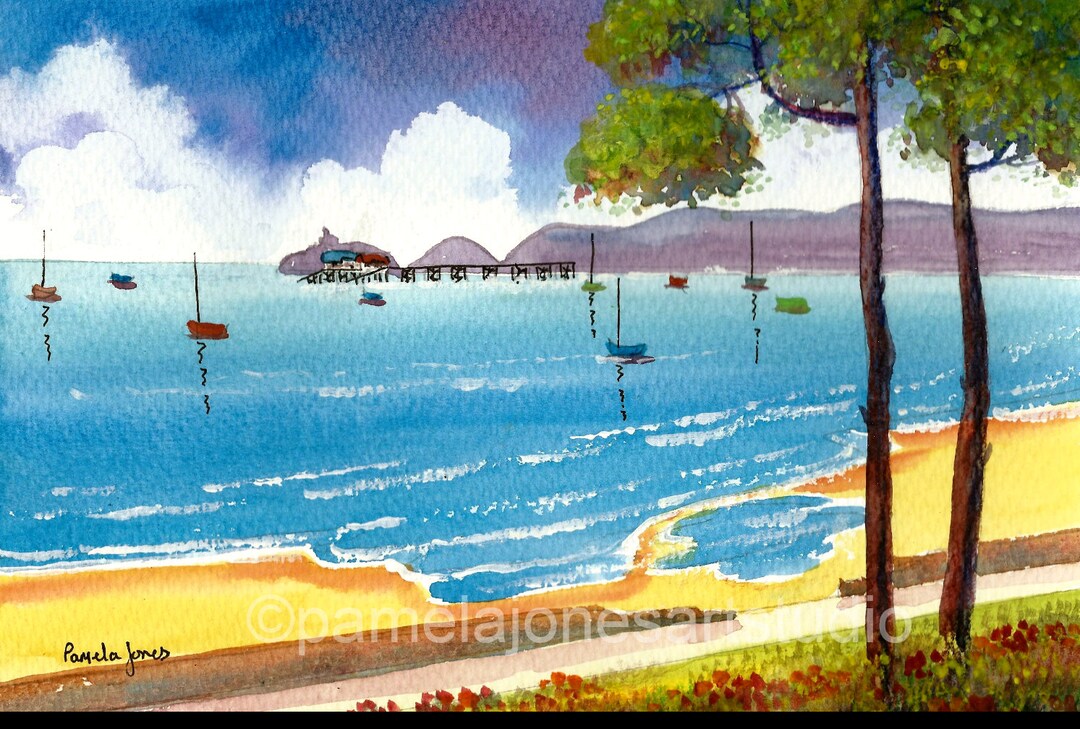 Original Watercolour Painting: Mumbles, Swansea Bay, South Wales - in ...
