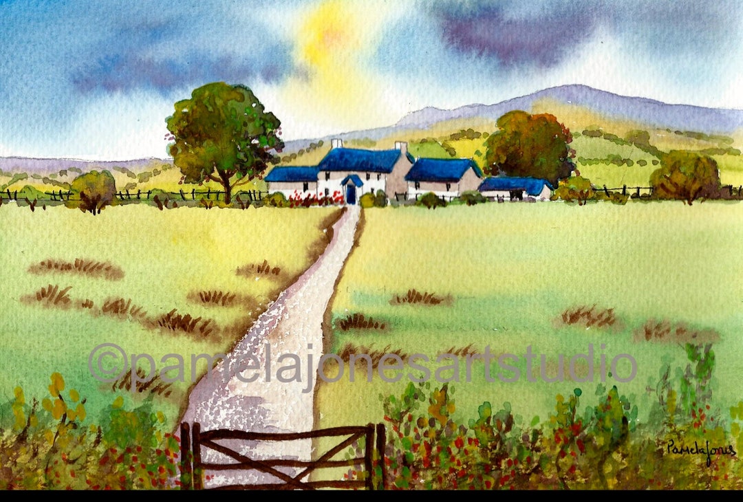 Welsh Cottage Watercolour Painting: Original Landscape Art in 14x11 ...