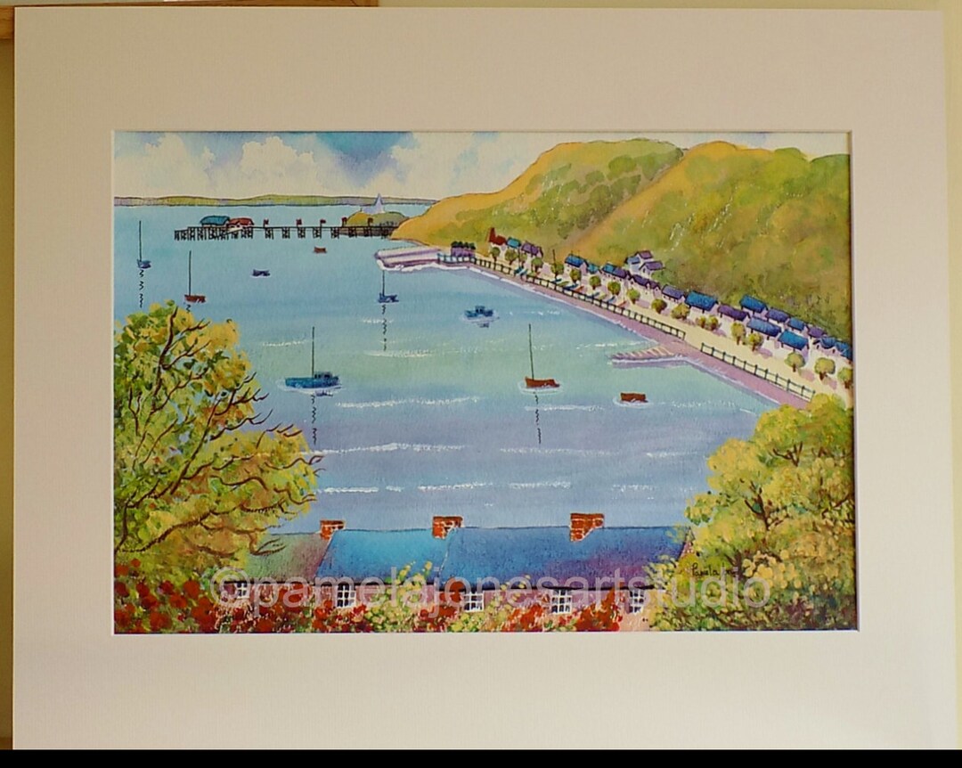 Original Watercolour Painting: Mumbles, Swansea, Wales (20x16 In) - Etsy UK