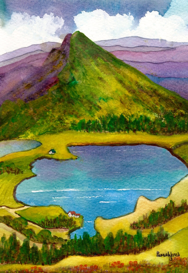 Original Watercolour Painting Snowdonia Landscape North | Etsy