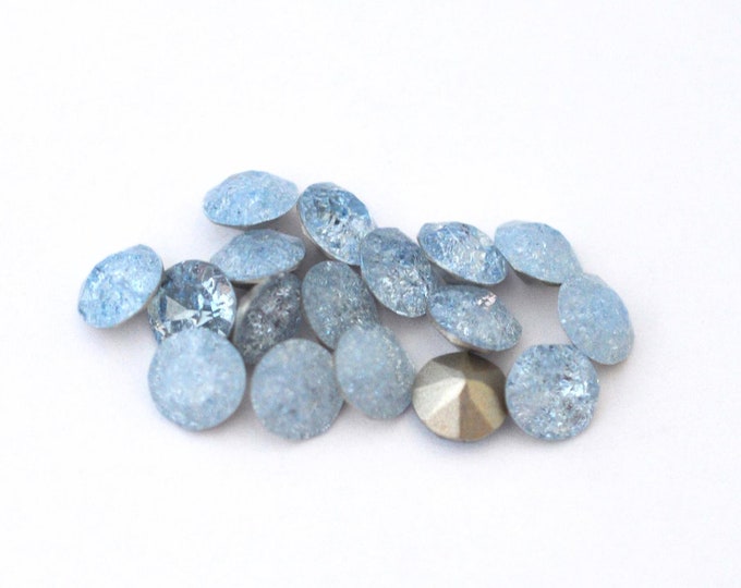 Pale Blue Ice 8mm Chatons Round Glass Rhinestones, DIY Craft Crystals ...