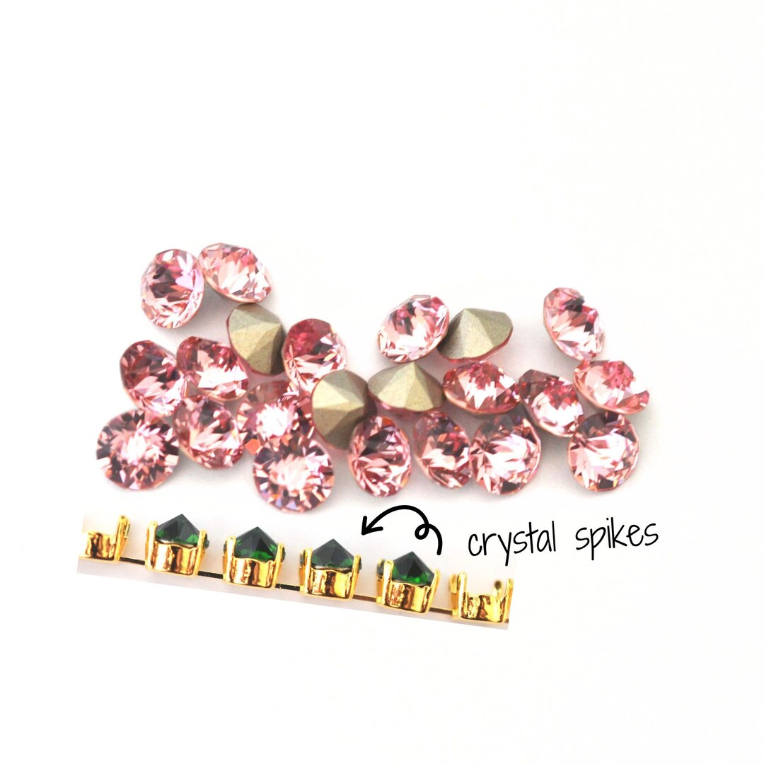 Light Rose 39ss 1188 Crystal Spike Chatons 8mm Barton Crystals ...